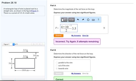 Solved A Rectangular Loop Of Wire Is Placed Next To A Chegg Com