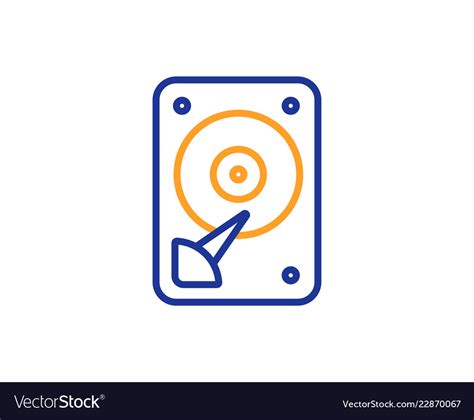 Hdd Icon Hard Disk Storage Sign Royalty Free Vector Image