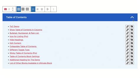 Table Of Contents Block For WordPress Ultimate Blocks