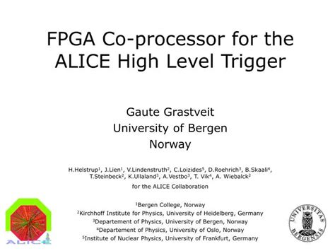 Ppt Fpga Co Processor For The Alice High Level Trigger Powerpoint