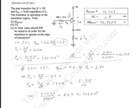 Solved For Part C why IB Ic β is used If its at the Chegg com