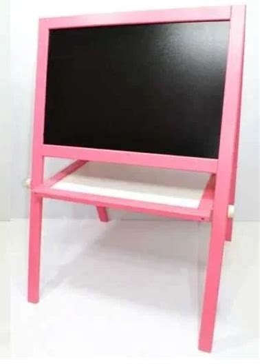 Мольберт великий магнітний для дівчинки з підставкою 100х65 см двосторонній підлоговий Рожевий