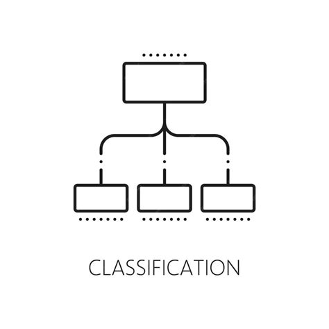 기계 학습 인공지능 분류 알고리즘 아이콘 프리미엄 벡터