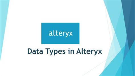 Alteryx Tutorial For Beginners 5 Data Types Alteryx Youtube