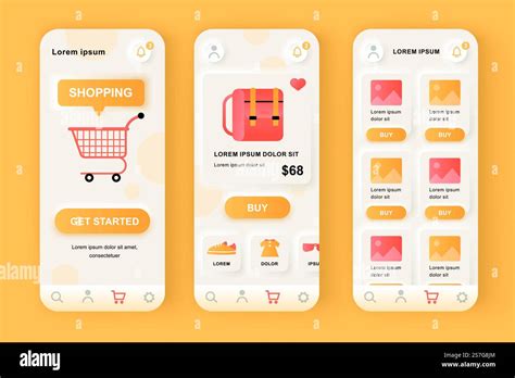 Online Shopping Solution Unique Neumorphic Design Kit Shopping App With Product Photo
