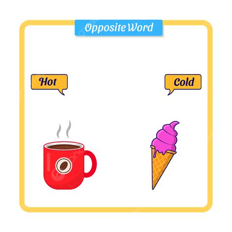 Hot And Cold Clipart Hd Png Opposite English Adjectives Hot And Cold