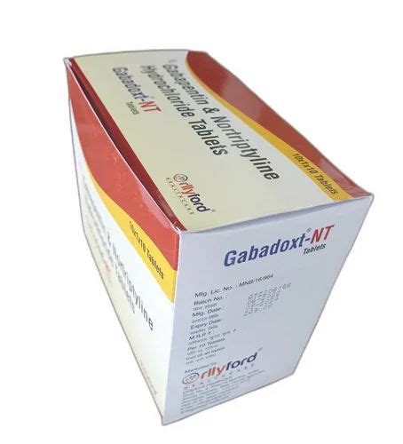 Gabadoxt Nt Gabapentin Nortriptyline Hydrochloride Tablets Orllyford 500mg At Rs 750 Box In