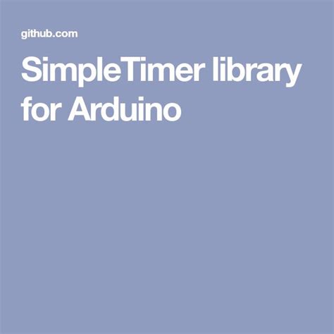 SimpleTimer Library For Arduino