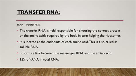 Structure And Biological Properties Of Rna Pptx