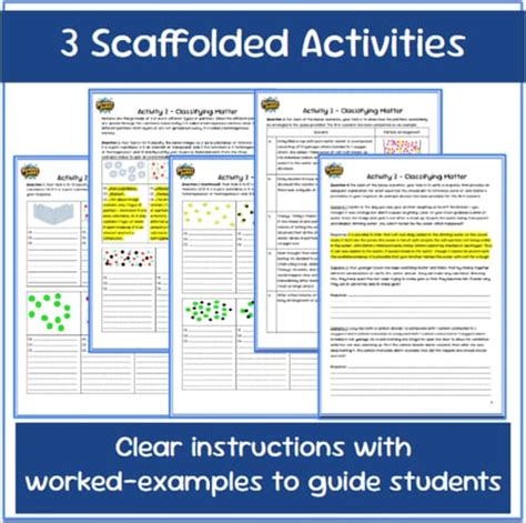 Class Activity Particle Model Of Matter Classification Of Substances And More