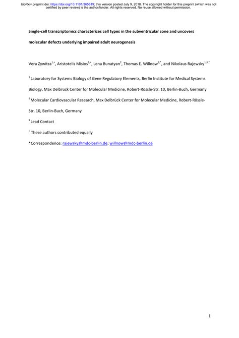 Single Cell Transcriptomics Characterizes Cell Types In The