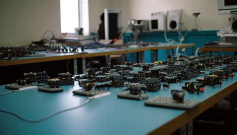 인공지능이 생성한 실내 로봇팔 납땜 복합회로기판 무료 사진