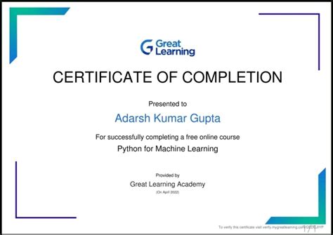 Adarsh Gupta On Linkedin Python For Machine Learning Course Graduate