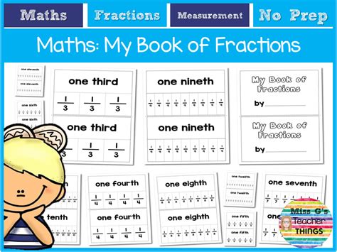 Maths My Book Of Fractions Flip Book Teaching Resources