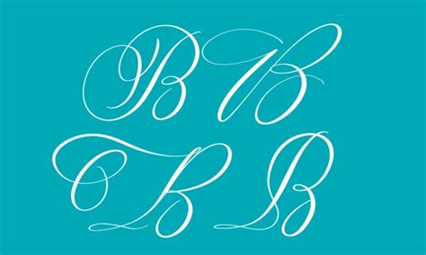 Script Calligraphy Letter Structure Uppercase B Calligraphy By Marlean