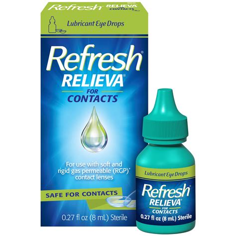 Refresh Relieva For Contacts Lubricant Eye Drops For Use With Contact