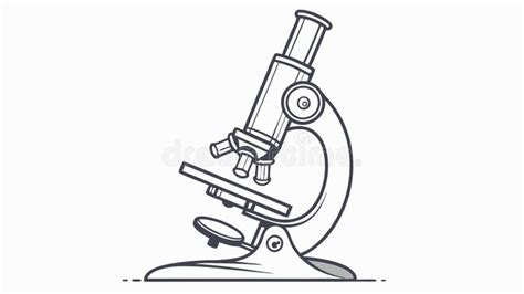 Microscope Illustration Science And Laboratory Equipment Vector Design Generative Ai Stock
