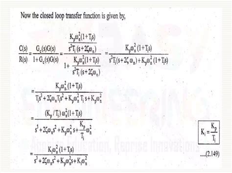 First And Second Order Of The Control Systems Ppt