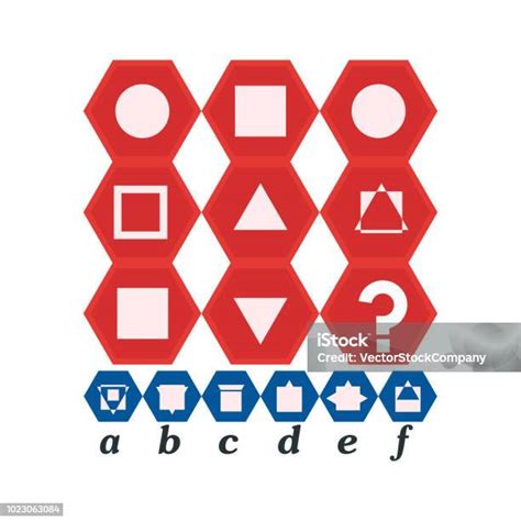 Iq 테스트입니다 정답을 선택 합니다 논리 작업 아이 들을 위한 교육 게임입니다 논리 Iq의 개발입니다 작업 게임 나오면 다음 벡터 일러스트 레이 션 지력에 대한 스톡 벡터