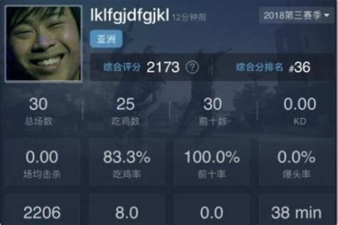绝地求生排行榜第一是外挂！胜率100用的是锁血挂，毒不死
