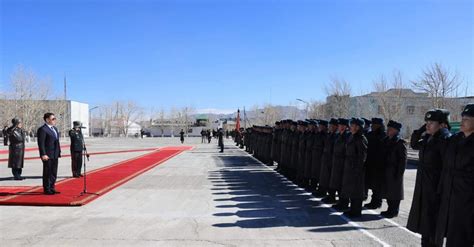 Монгол Улсын Ерөнхийлөгч У Хүрэлсүх баруун хилд үүрэг гүйцэтгэж буй хилийн цэргийн алба