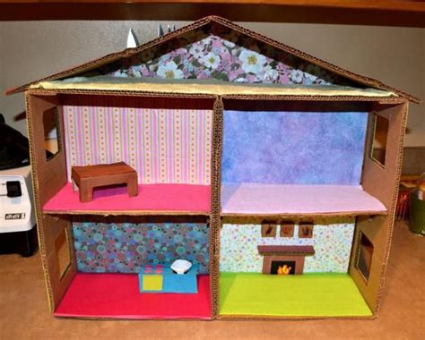 How To Make A Dollhouse For Barbie Monster High With Your Own Hands A Dollhouse Made Of A Box