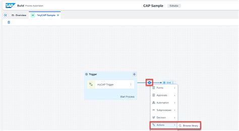 Use Action In Business Process Sap Tutorials