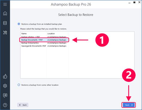 Backup Pro 26 How Do I Restore Files Folders From A Backup Ashampoo