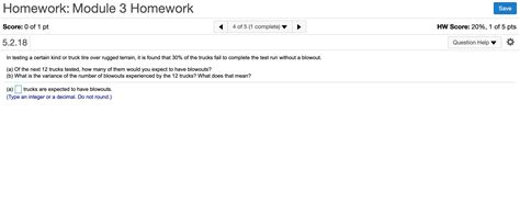 Solved Homework Module 3 Homework Save Score 0 Of 1 Pt 4