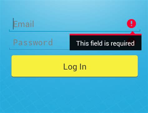 Android Login Validation Image Stack Overflow