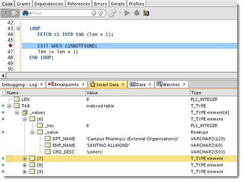 Inspecting Plsql Collections With Oracle Sql Developer