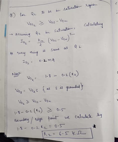 Solved Use The Mosfet Circuit Composed Of Identical Q1 And Q2 With