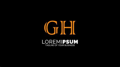 Premium Vector Gh Hg G H Letters Logo Design Abstract Monogram Vector