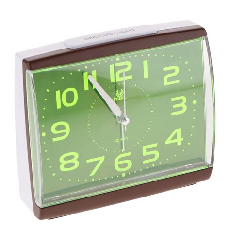 Non Ticking Analog Alarm Clock With Nightlight And Grandado
