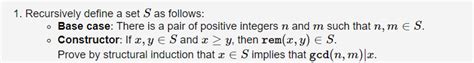 Solved O 1 Recursively Define A Set S As Follows • Base