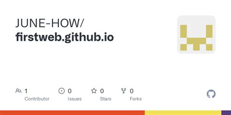 Github June How Firstweb Github Io