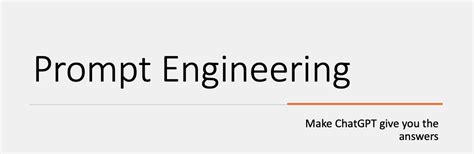 Chatgpt Prompt Engineering