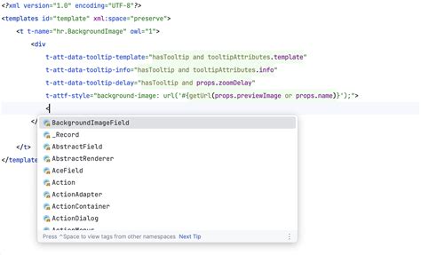 OWL Component Completion Not Working For Top Level Tags Issue Odoo Ide Pycharm Odoo
