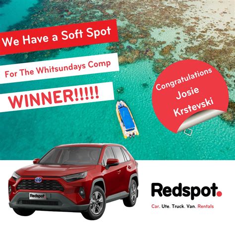 Redspotwhitsundays Winnerwinner Holidaymodeon Redspot Car Rentals