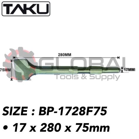 READY STOCK TAKU 17MM HEXAGON BULL POINT CHISEL HACKER CHISEL 280MM 600MM POINT