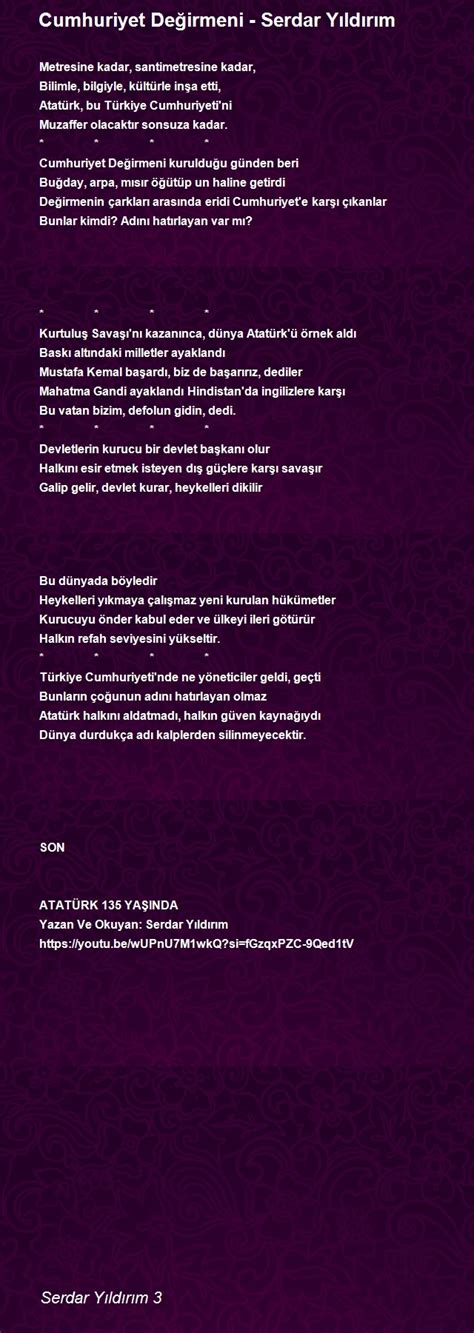 Cumhuriyet Değirmeni Serdar Yıldırım Şiiri Serdar Yıldırım 3