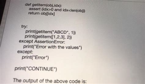 solved def getitem obj idx assert idx 0 and idx