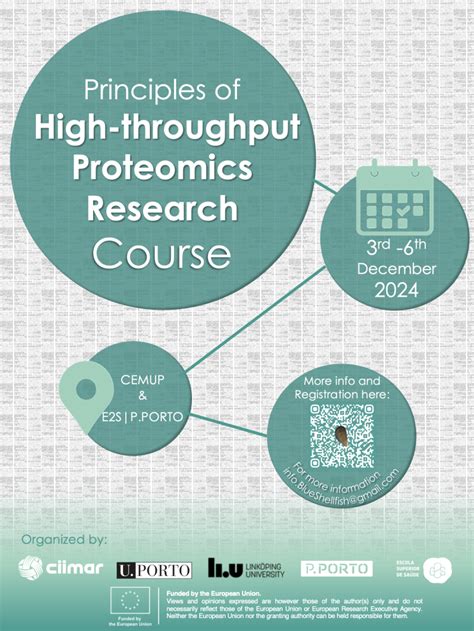 Principles Of High Throughput Proteomics Research Course 3rd 6th December 2024 Departamento De