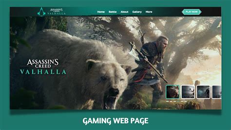 Animated Gaming Landing Page With Html Css And Javascript