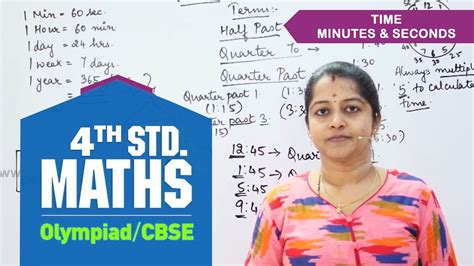 4th std maths olympiad time minutes and seconds olympiad mathematics