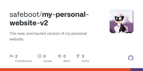 GitHub Safeboot My Personal Website V The New Overhauled Version Of My Personal Website