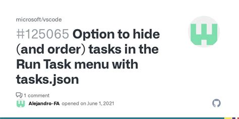 Request To Hide And Order Tasks In The Run Task Menu Rvscode