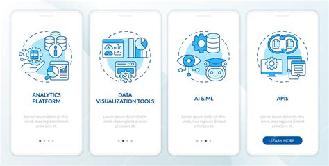 Premium Vector 2d Linear Icons Representing Data Democratization Mobile App Screen Set 4 Steps