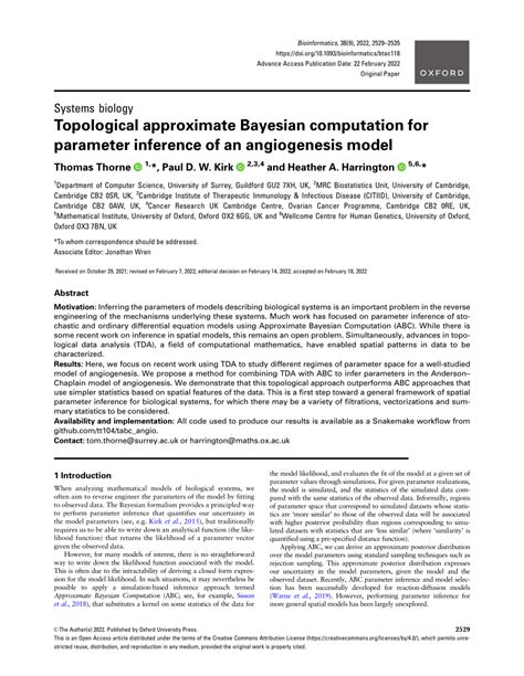 Pdf Topological Approximate Bayesian Computation For Parameter