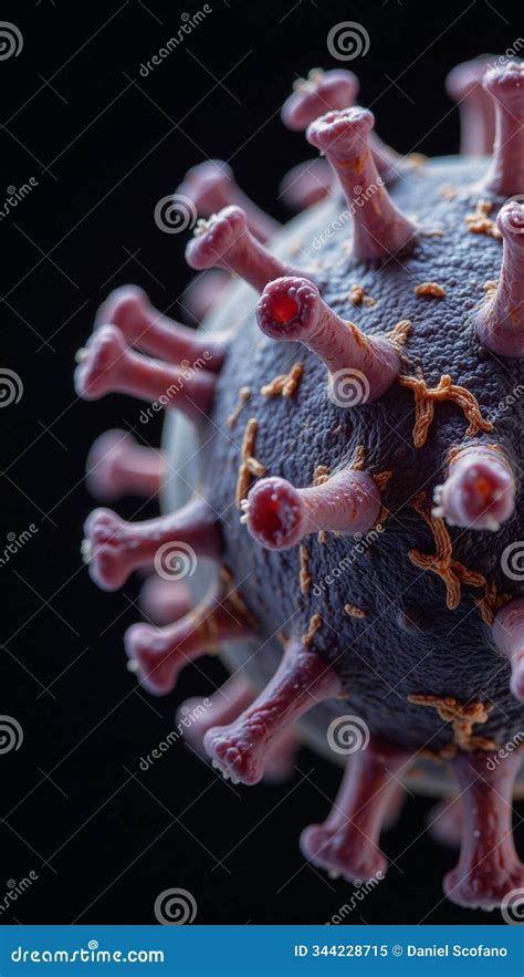 Microscopic View Of Virus Particles Infecting Bacterial Cells Stock Illustration Illustration